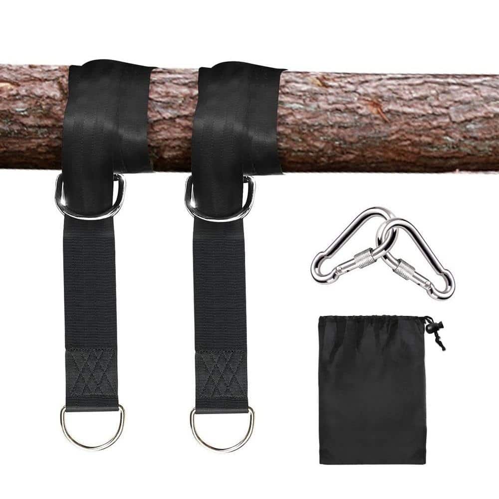 Wellco 2 in. x 5 ft. Tree Swing Straps Hanging Kit with Safety Lock ...