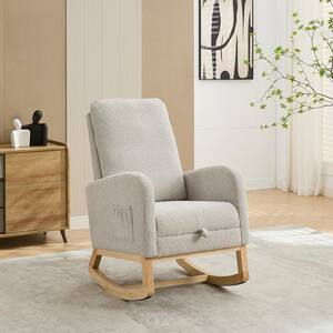 Noble House Braant Grey Fabric Removable Cushions Rocking Chair 16068 ...