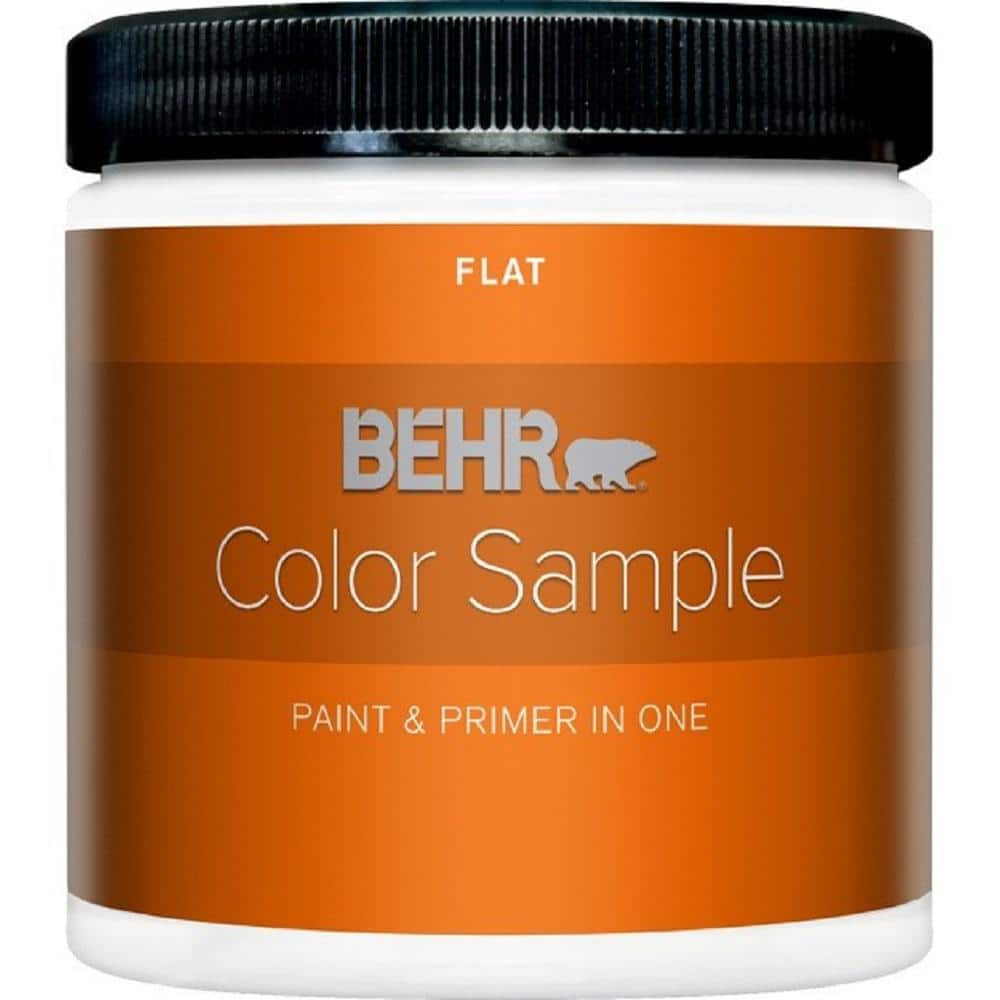 BEHR PREMIUM PLUS 8 oz. Deep Base Flat Interior Paint & Primer Color ...