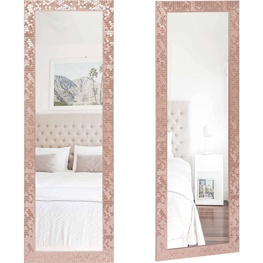 HOMESTOCK Over The Door Mosaic Mirror Full Length Hanging Door Mirror ...