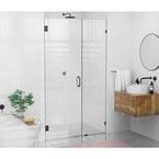 Glass Warehouse Illume 31.75 in. W x 78 in. H Wall Hinged Frameless ...