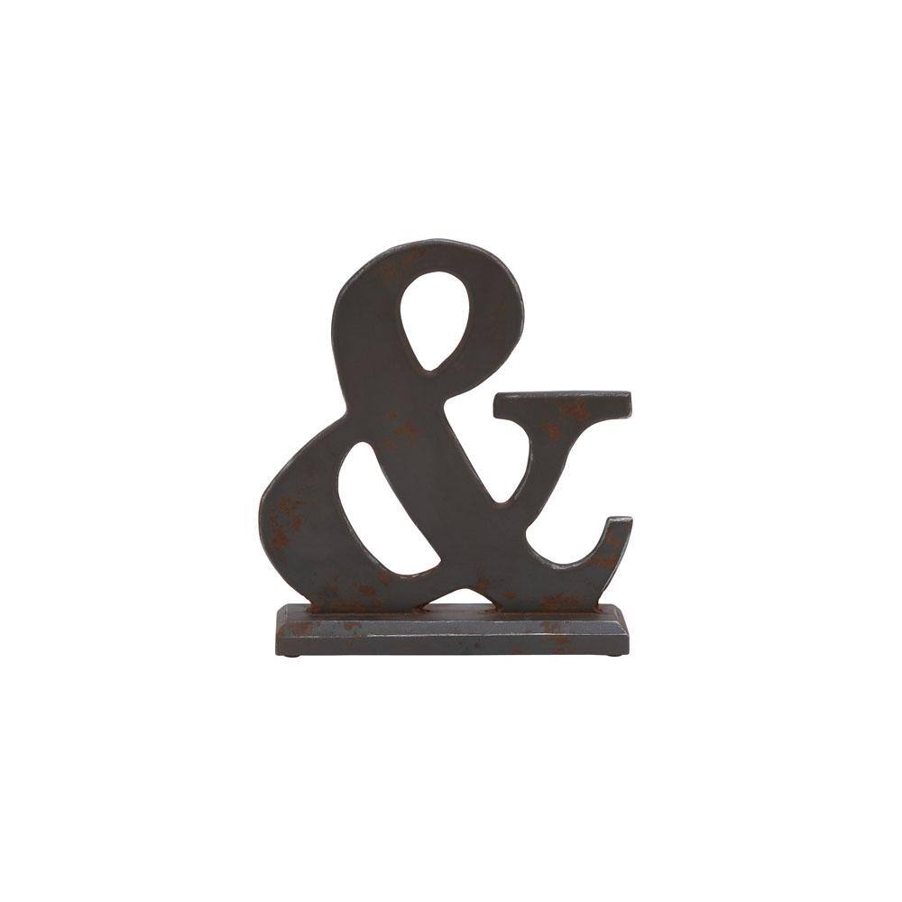 CosmoLiving by Cosmopolitan Dark Grey Wood Industrial Decorative Sign ...