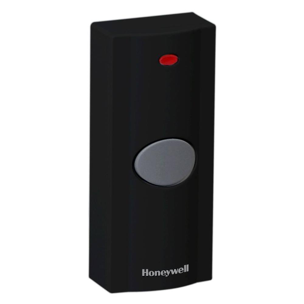 Honeywell Add-on or Replacement Wireless Door Chime Push Button, Black ...