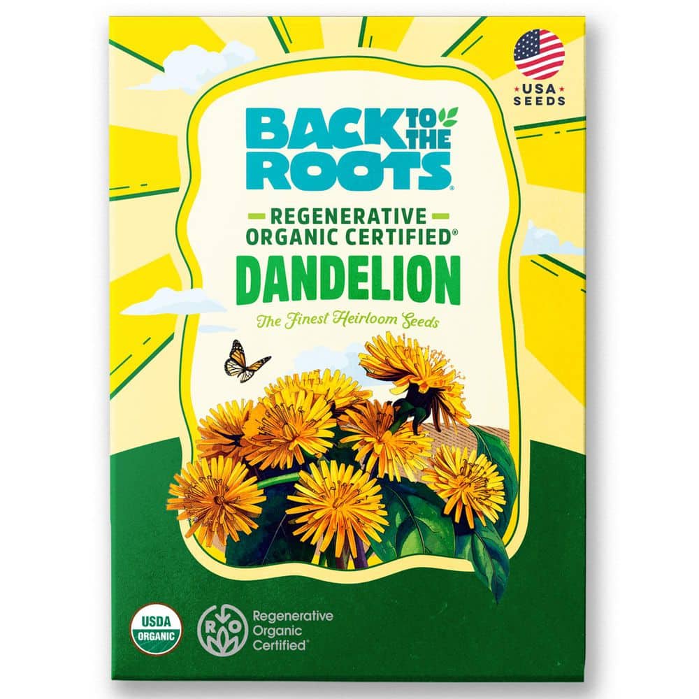 Back to the Roots (1-Pack) Organic Regenerative Dendelion Seed 46142 ...
