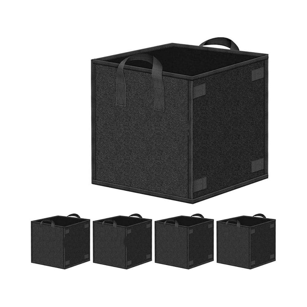 Oyezvary 5 Pack 5 Gallon Thick Fabric Square Grow Bags with Handles ...