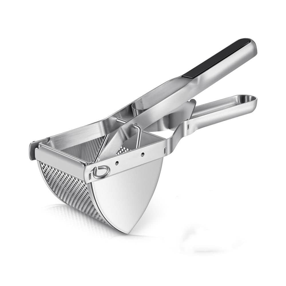 Wudkey Stainless Steel Potato Ricer, Heavy Duty Black Potato Masher ...