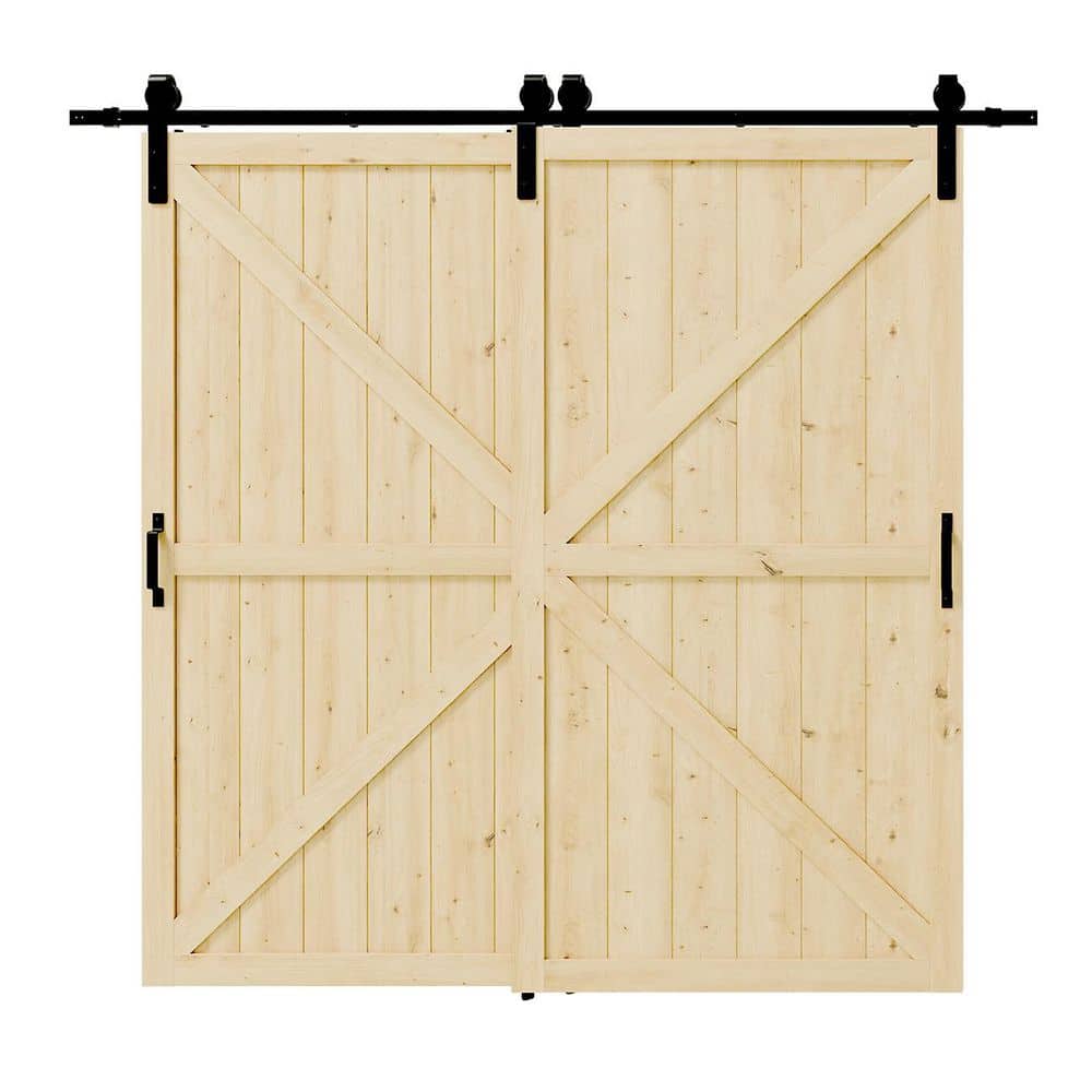 TENONER 76 in. x 84 in. Light Brown Painted Water Proof and MDF Double ...