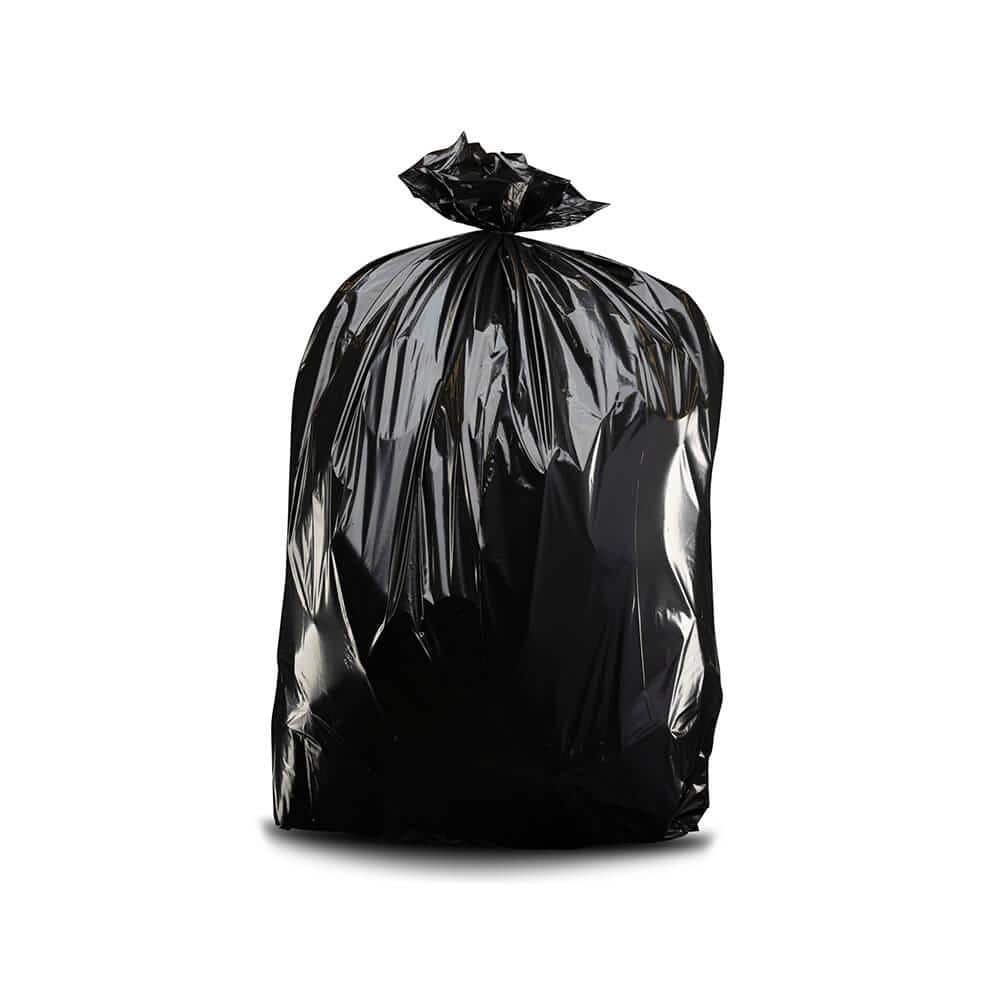 Plasticplace 50 in. W x 60 in. H 64 Gal. 1.5 mil Black Gusset Seal ...