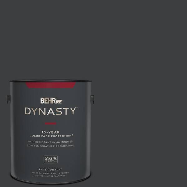 BEHR DYNASTY 1 gal. #ECC-25-3 Obsidian Stone Flat Exterior Stain ...