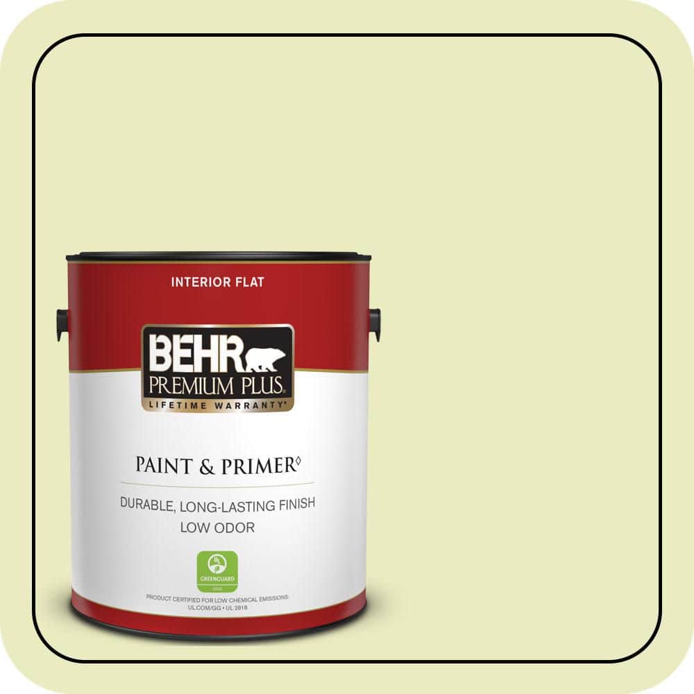 BEHR PREMIUM PLUS 1 gal. #410C-2 Feldspar Flat Low Odor Interior Paint ...