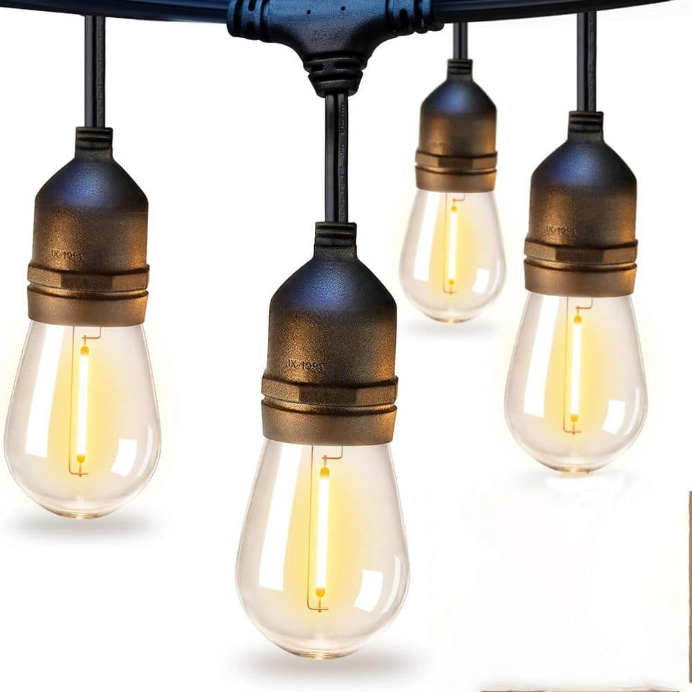 FAWEY TRED INC 48 ft. LED Outdoor String Lights with Edison ...