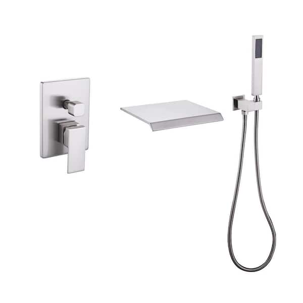 Reviews for GRANDJOY Wall Mount Waterfall 3-Handle 2-Spray Tub and ...