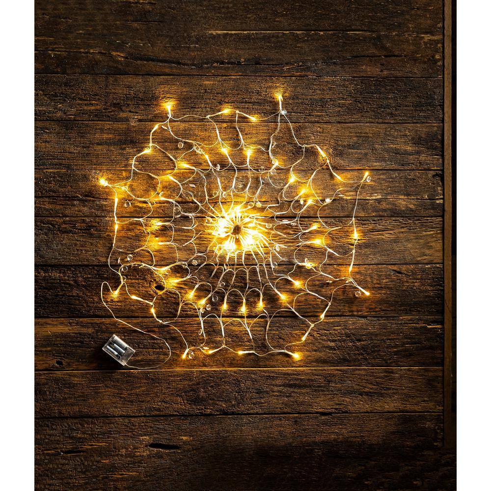 Evergreen Enterprises Clear 32 in. Lighted Spider Web PHL167 - The Home Depot