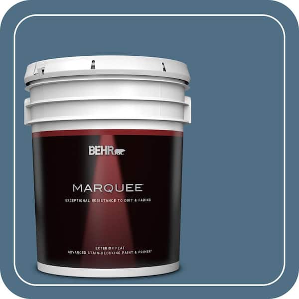 BEHR MARQUEE 5 gal. #S500-6 Shipyard Flat Exterior Paint & Primer ...