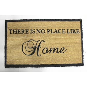 Welcome Natural 18 in. W x 30 in. L Coir Non-Slip Indoor Outdoor Door ...