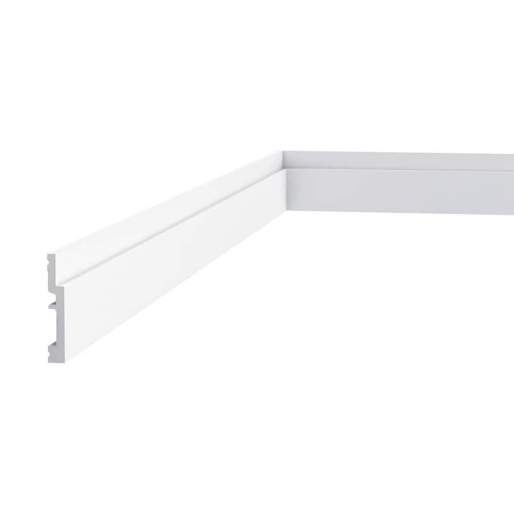 ORAC DECOR 1/2 in. D x 3 in. W x 78-3/4 in. L Primed White High Impact ...