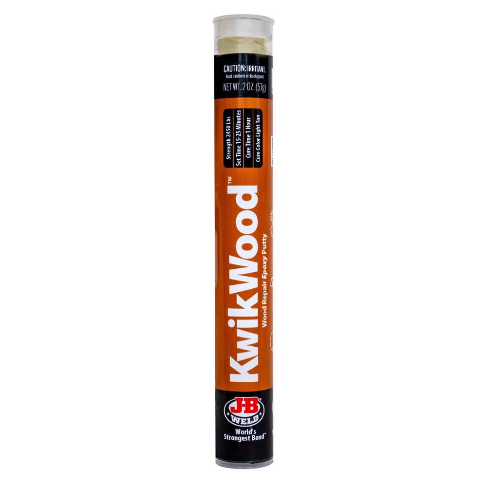 J-B Weld 7 in. KwikWood Tan Wood Putty Stick 8258U - The Home Depot