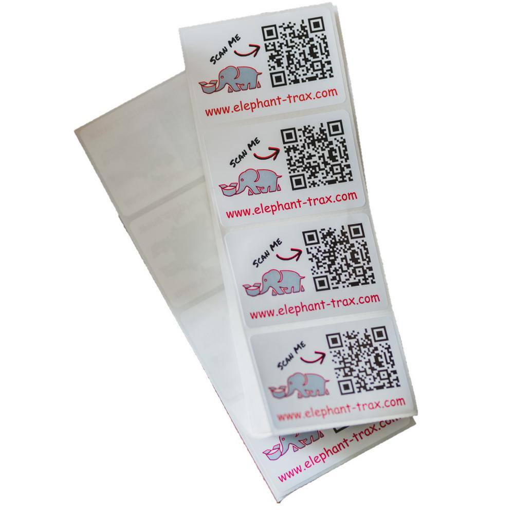ELEPHANT TRAX 2 in. x 3 in. Unique QR Labels (40-Pack) ETQR32-40 - The ...