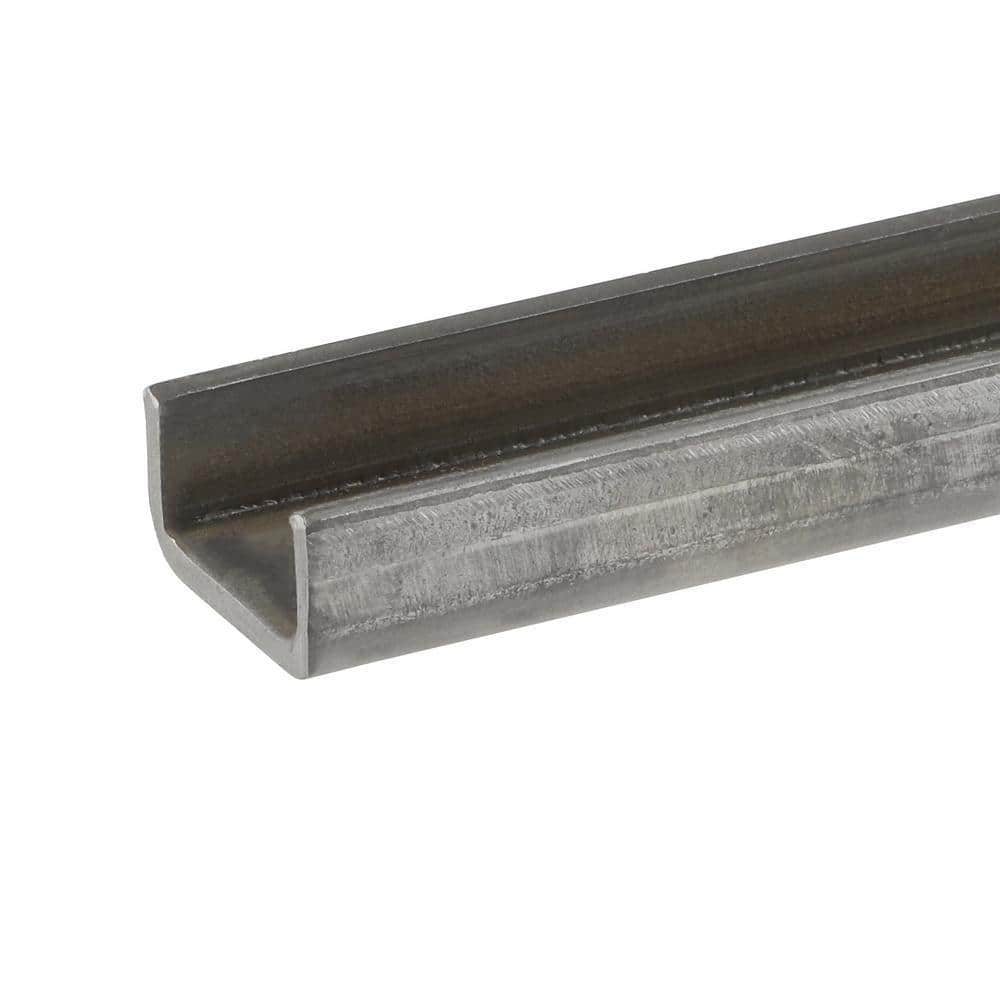 Everbilt 2 in. x 1/2 in. x 3 ft. - 1/8 in. Thick Plain Steel C-Channel ...