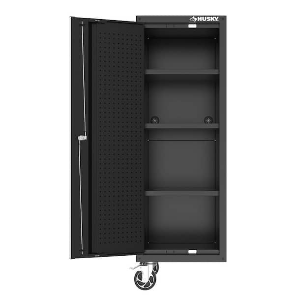 Husky Modular 20 in. W Standard Duty 3-Shelf Black Side Tool Chest ...