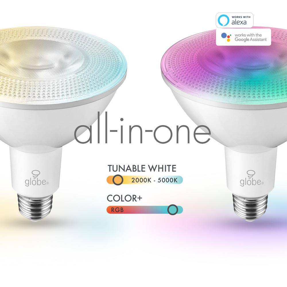 Buy 90-Watt Equivalent PAR38 E26 Base Wi-Fi Smart LED Light Bulb Color ...