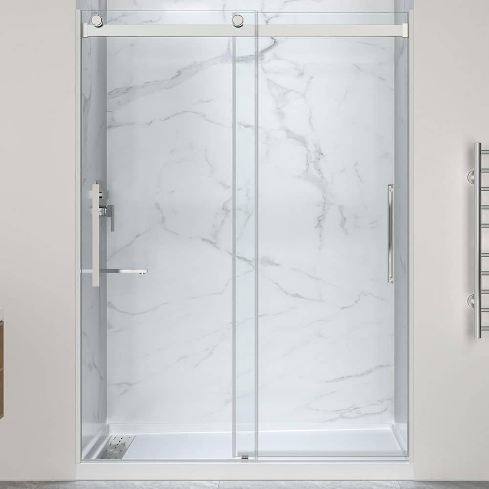 ANZZI Stellar 48 in. L x 32 in. W x 76 in. H Alcove Shower Kit with ...