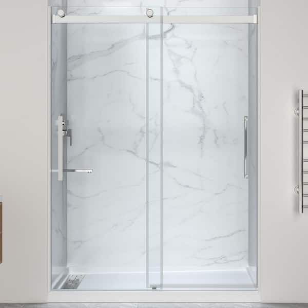 ANZZI Stellar 60 in. L x 32 in. W x 76 in. H Alcove Shower Kit with ...