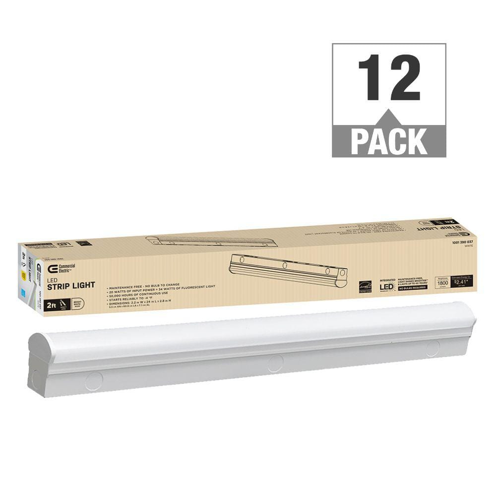 Commercial Electric 2 ft LED Garage Workshop Ceiling Strip Light ...