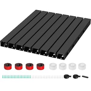 Yichuhaoxi Open Slot Cable Raceway 6X15.4 in. in Black Under Desk Kit with Upgraded Large Hole ...