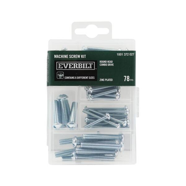 Everbilt Zinc-Plated Machine Screw Kit (78-Piece) 860708 - The Home Depot Everbilt Zinc-Plated Machine Screw Kit (78-Piece) 860708 - The Home Depot