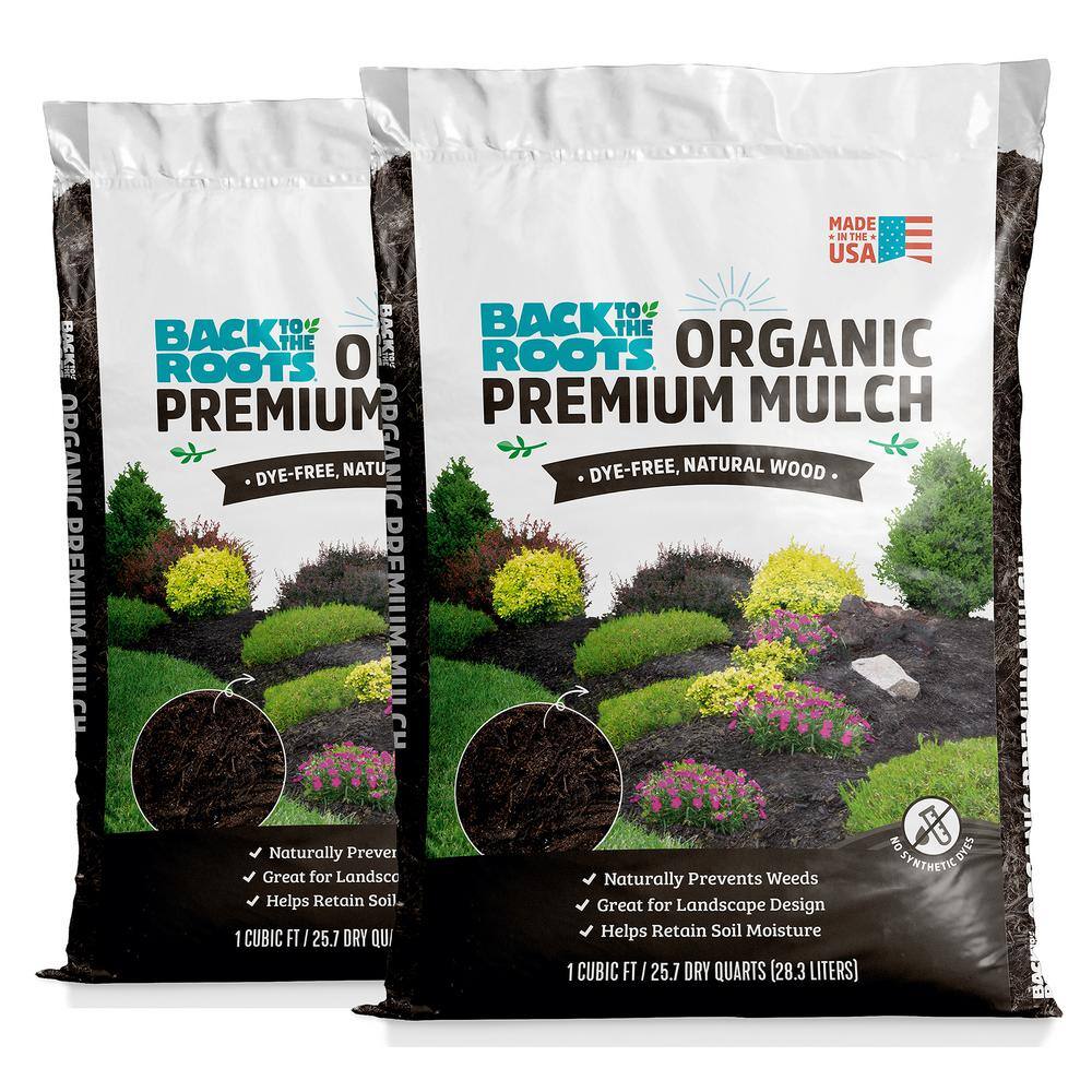 Back to the Roots Organic Bark Bagged Mulch (2 1 cu. ft. bags) 47084-DS ...