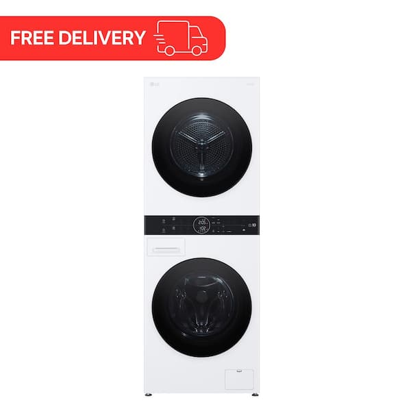 LG 2.4 cu. ft. Washer, 4.2 cu. ft. Dual Inverter Heat Pump Ventless ...