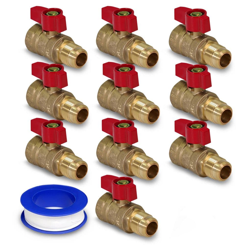 CMI inc 3/8 in. Flare x 1/2 in. Female Iron Pipe Threaded Gas Ball ...