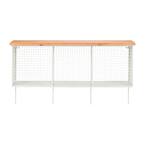 StyleWell 14 in. H x 26 in. W x 7 in. D Wood and White Metal Wall-Mount ...