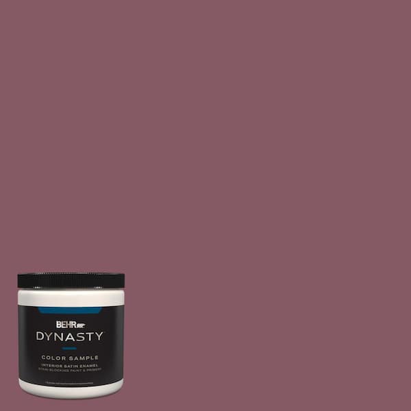 BEHR DYNASTY 8 oz. #100D-6 Rose Garland Satin Enamel Stain-Blocking ...