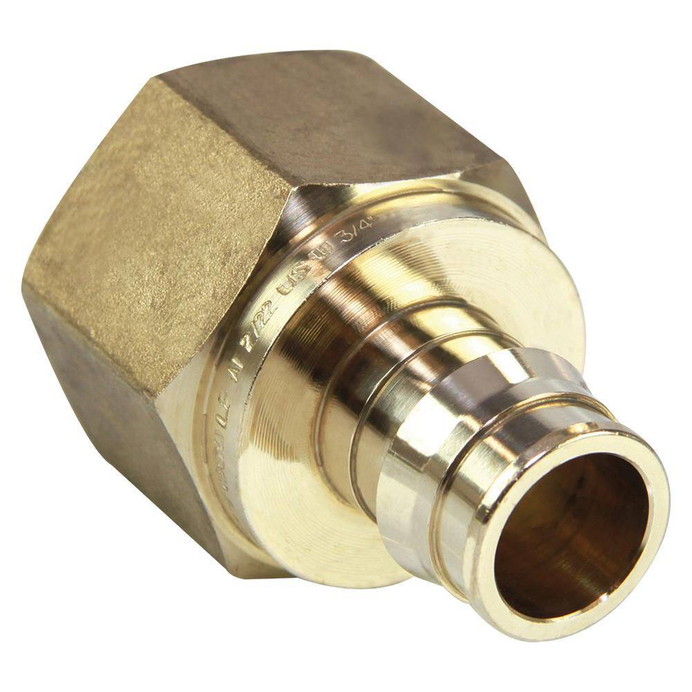 Uponor ProPEX 3/4 in. PEX-A Expansion Barb x 1 in. NPT Lead-Free Brass Reducing Female Threaded ...