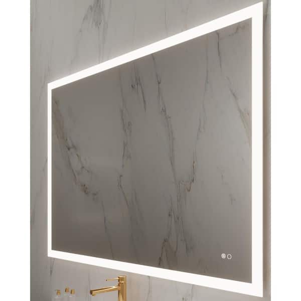 PARIS MIRROR Koss 48 in. W. x 36 in. H Rectangular Frameless Wall ...
