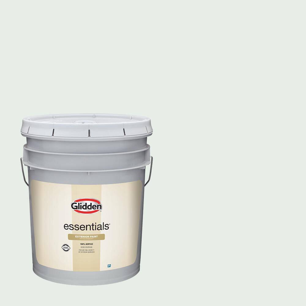 Glidden Essentials 5 gal. PPG1145-1 Rain Drop Satin Exterior Paint ...