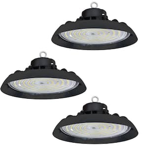 Honbei 11 in. 450-Watt Equivalent Integrated LED Dimmable Black High ...