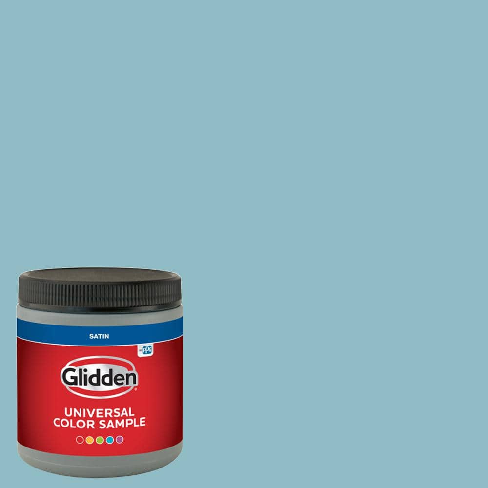 Glidden 8 oz. PPG1150-4 Kingston Aqua Satin Interior Paint Sample ...