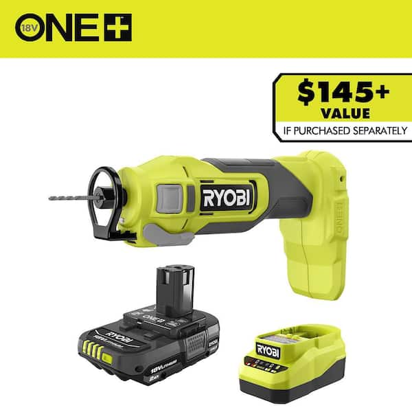 RYOBI ONE+ 18V Cordless Cut-Out Tool with 2.0 Ah Battery and Charger ...