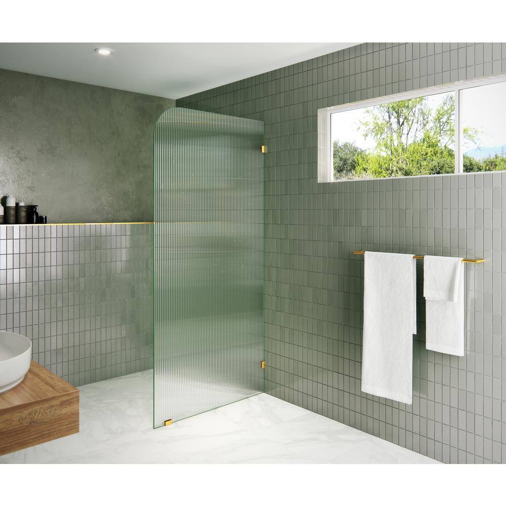 Glass Warehouse 36 in. x 78 in. x .375 in. Fixed Frameless Shower Door ...
