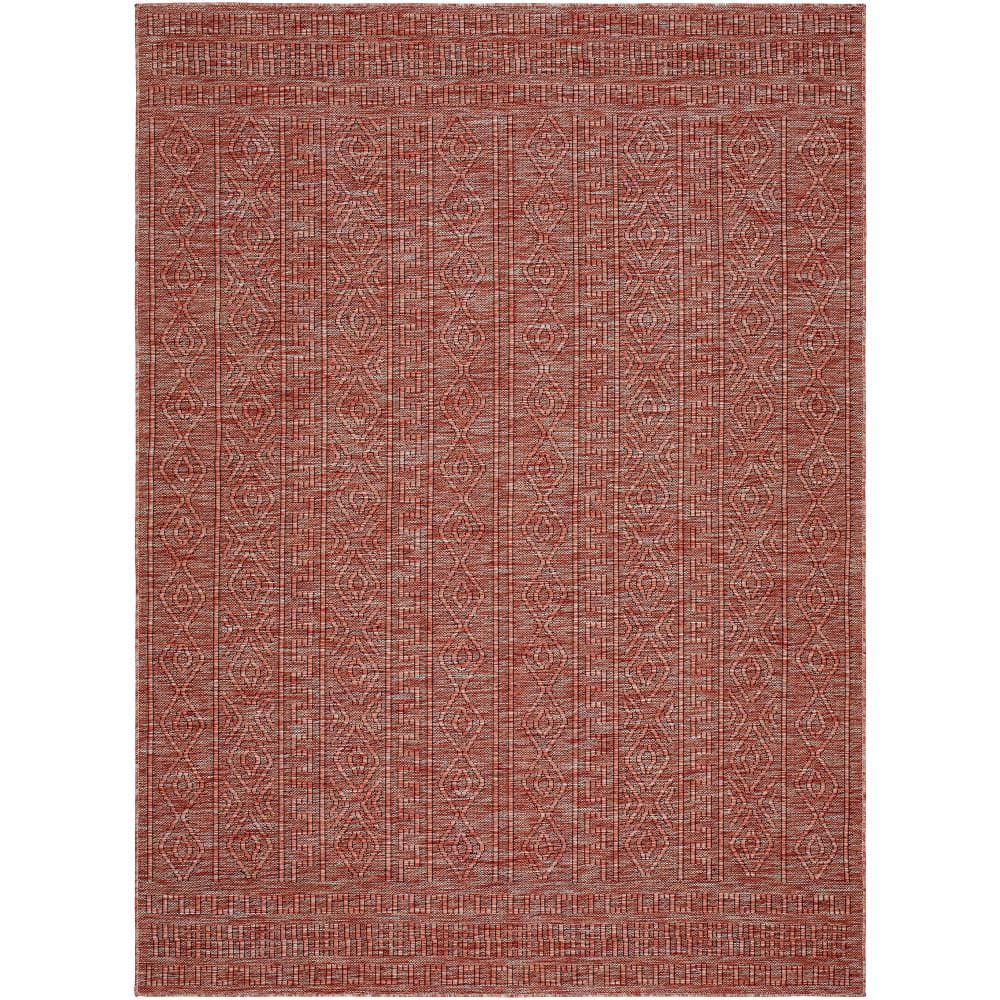 Artistic Weavers Terrace Burgandy Solid 8 ft. x 10 ft. Indoor/Outdoor ...