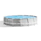 Bestway 13 ft. Round 33 in. Fast Set Inflatable Pool Set 57375E