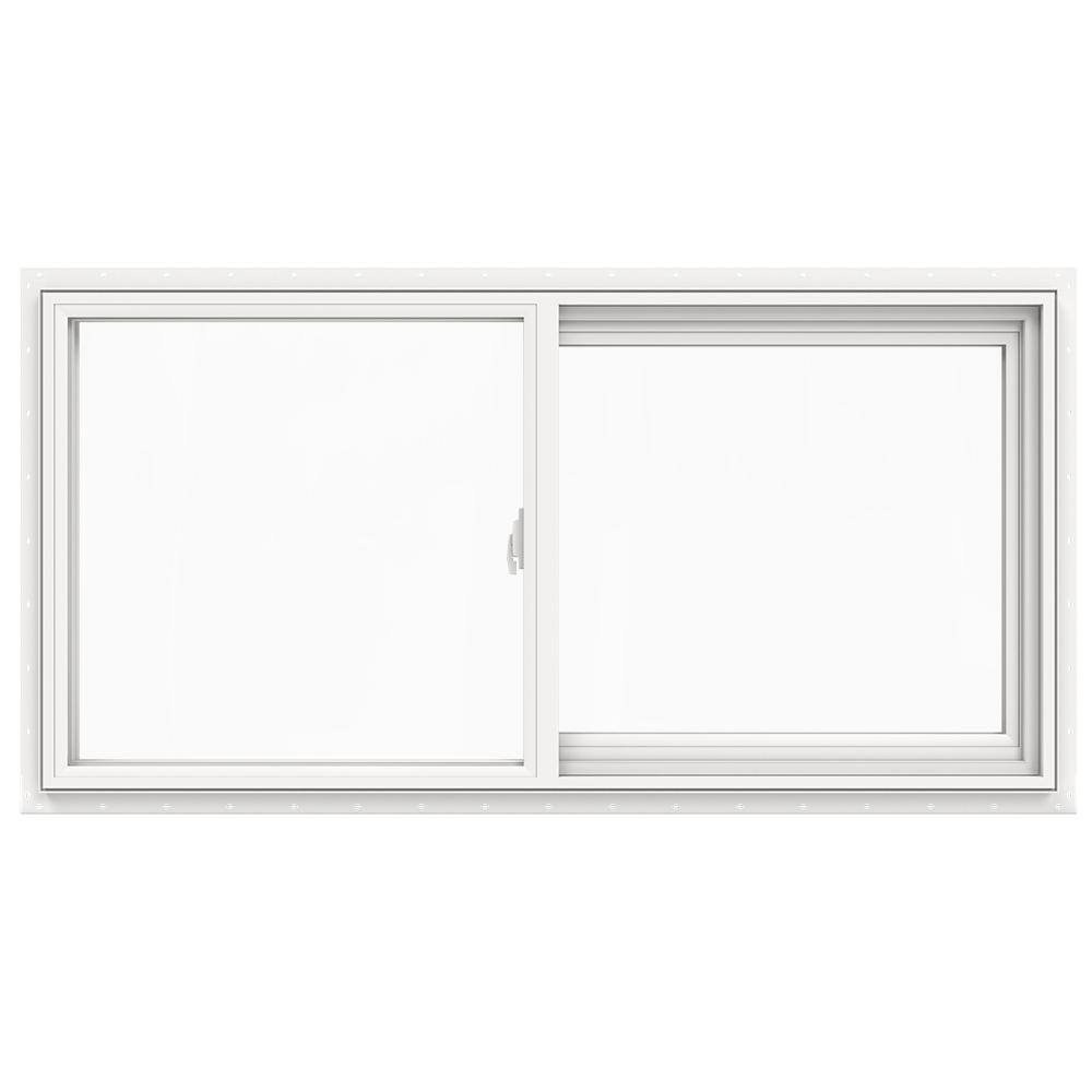 JELD-WEN 47.5 in. x 23.5 in. V-2500 Series White Vinyl Left-Handed ...