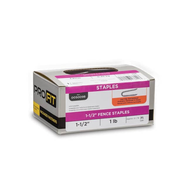 PRO-FIT 1-1/2 in. Hot Dipped Galvanized Fence Staple 1 lb. (71-Count ...