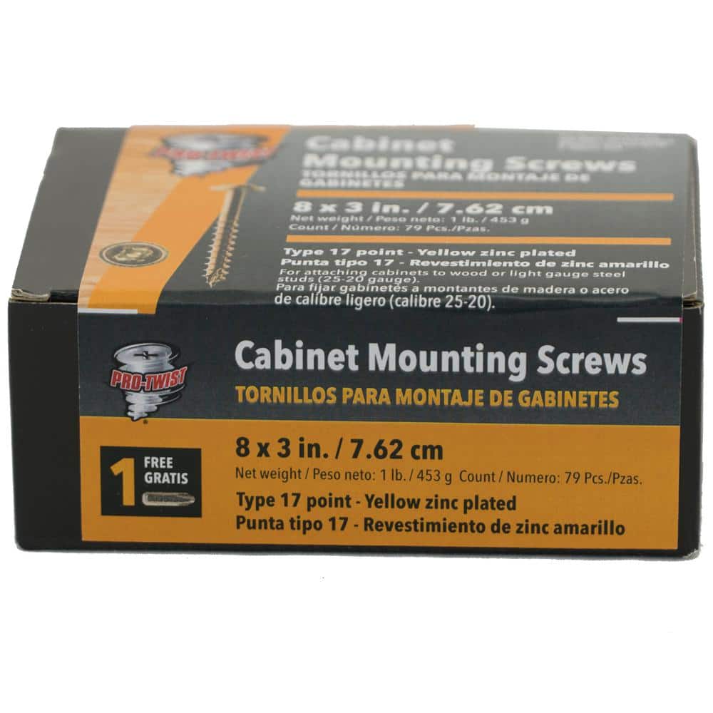 Pro-Twist #8 x 2-3/8 in. Combo Drive Washer-Head Cabinet Mounting ...