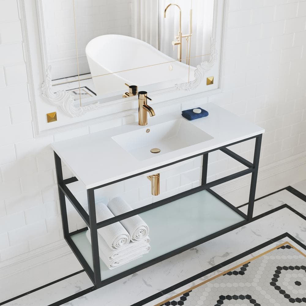 Swiss Madison Pierre 36 in. Single, Metal Frame, Open Shelf, Bathroom ...