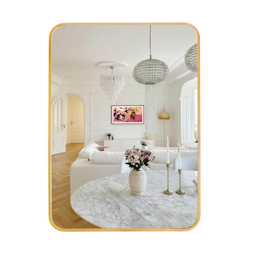 Modern 22 in. W x 30 in. H Rectangular Framed Wall Bathroom Vanity ...