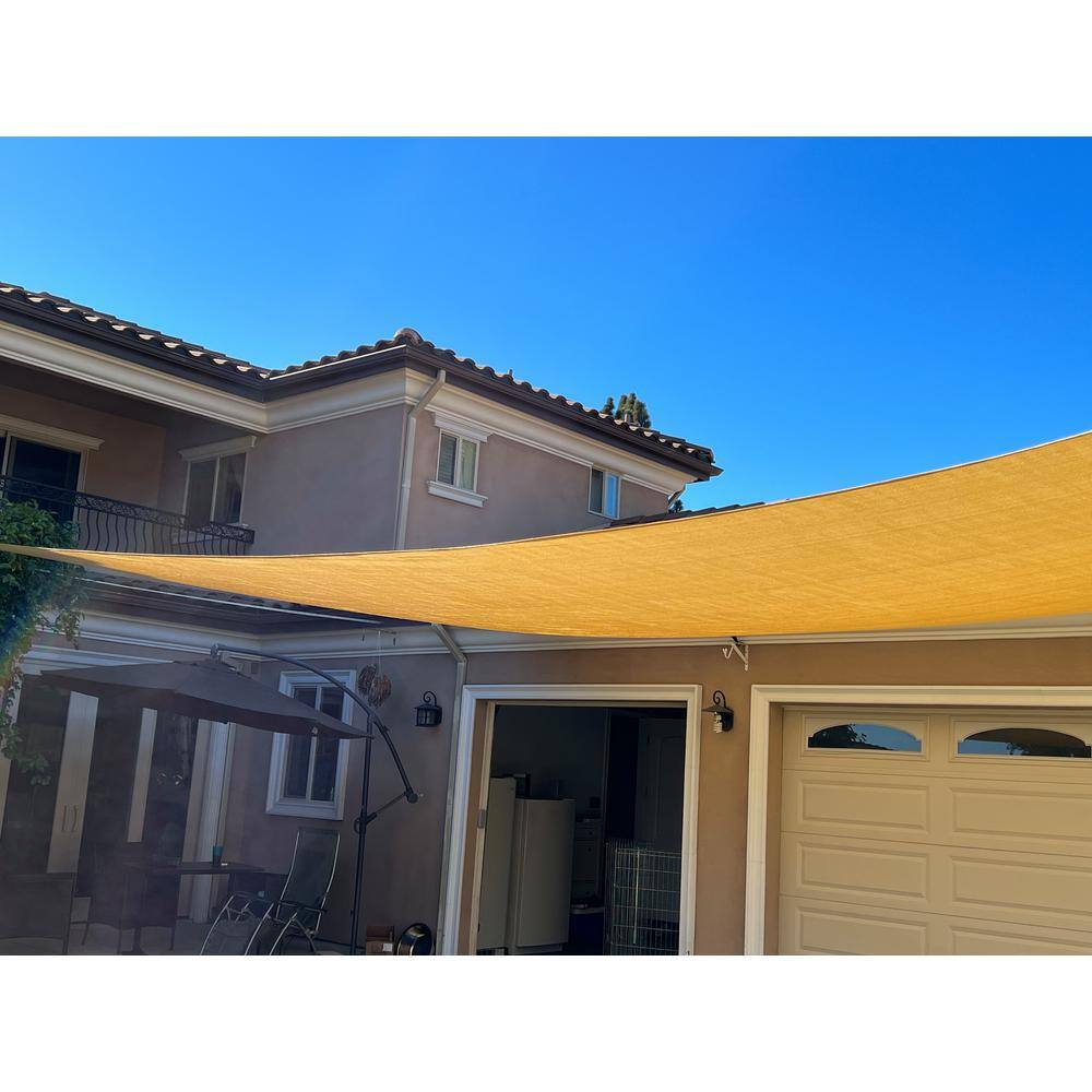 workpoint 18 ft. x 24 ft. Sand Rectangle Sun Shade Sail 20211824 - The ...